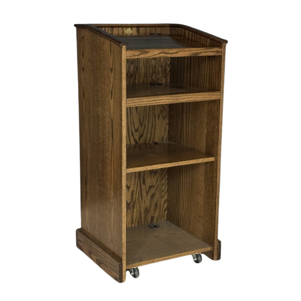 Graduate Wood Podium - Handcrafted Oak Lectern - Made in USA
