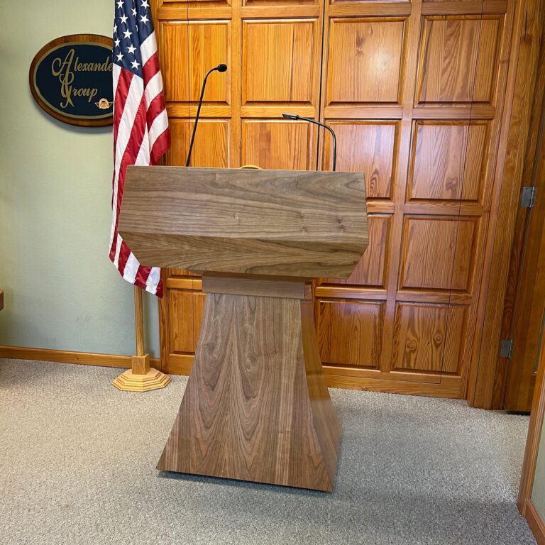 Statesman Height Adjustable Wood Podium